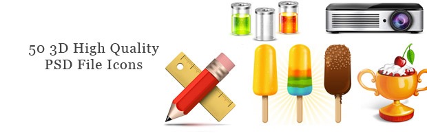 50 Free 3D High Quality PSD File Icons | Creative Nerds