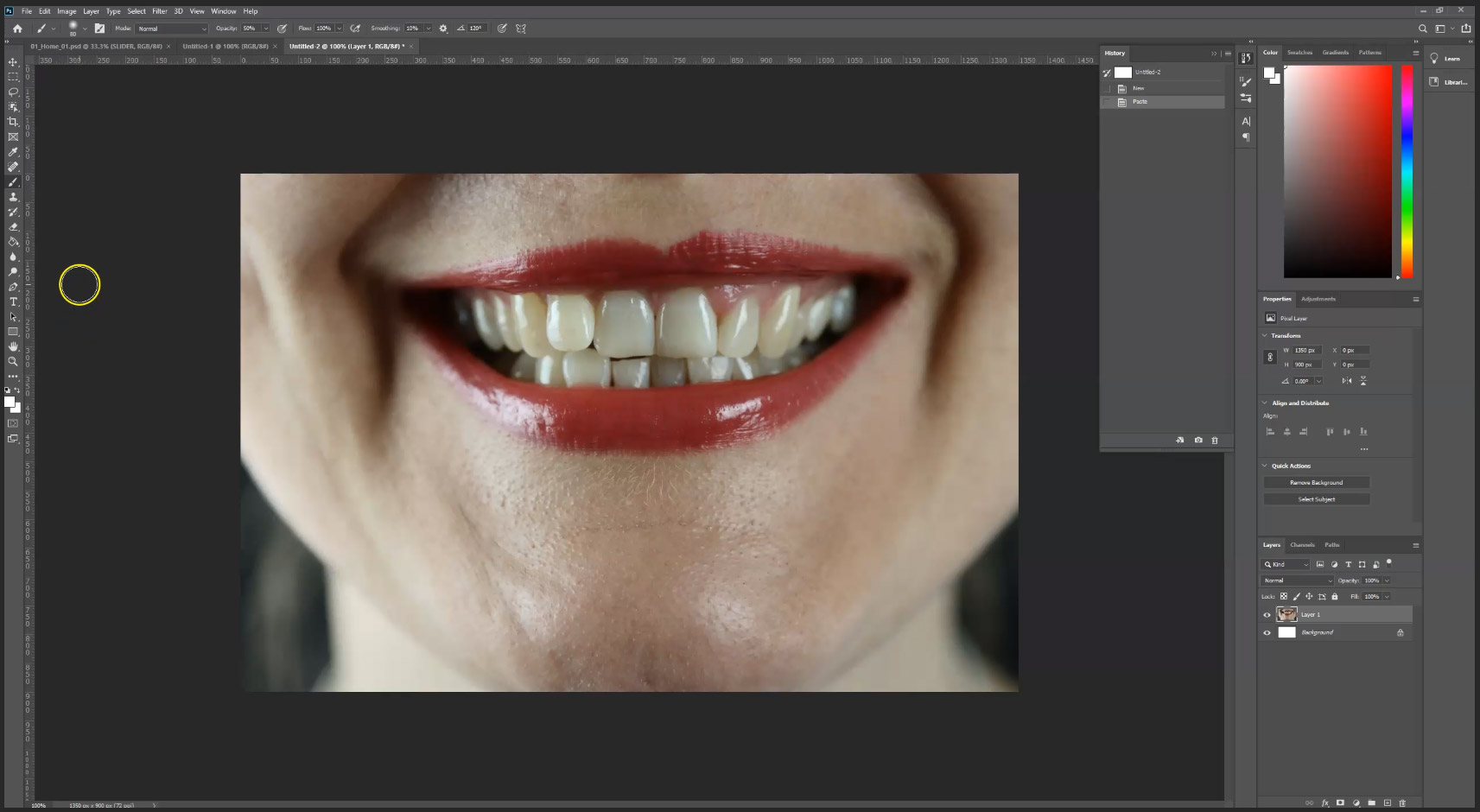 How to retouch and whiten teeth using photoshop | Creative Nerds